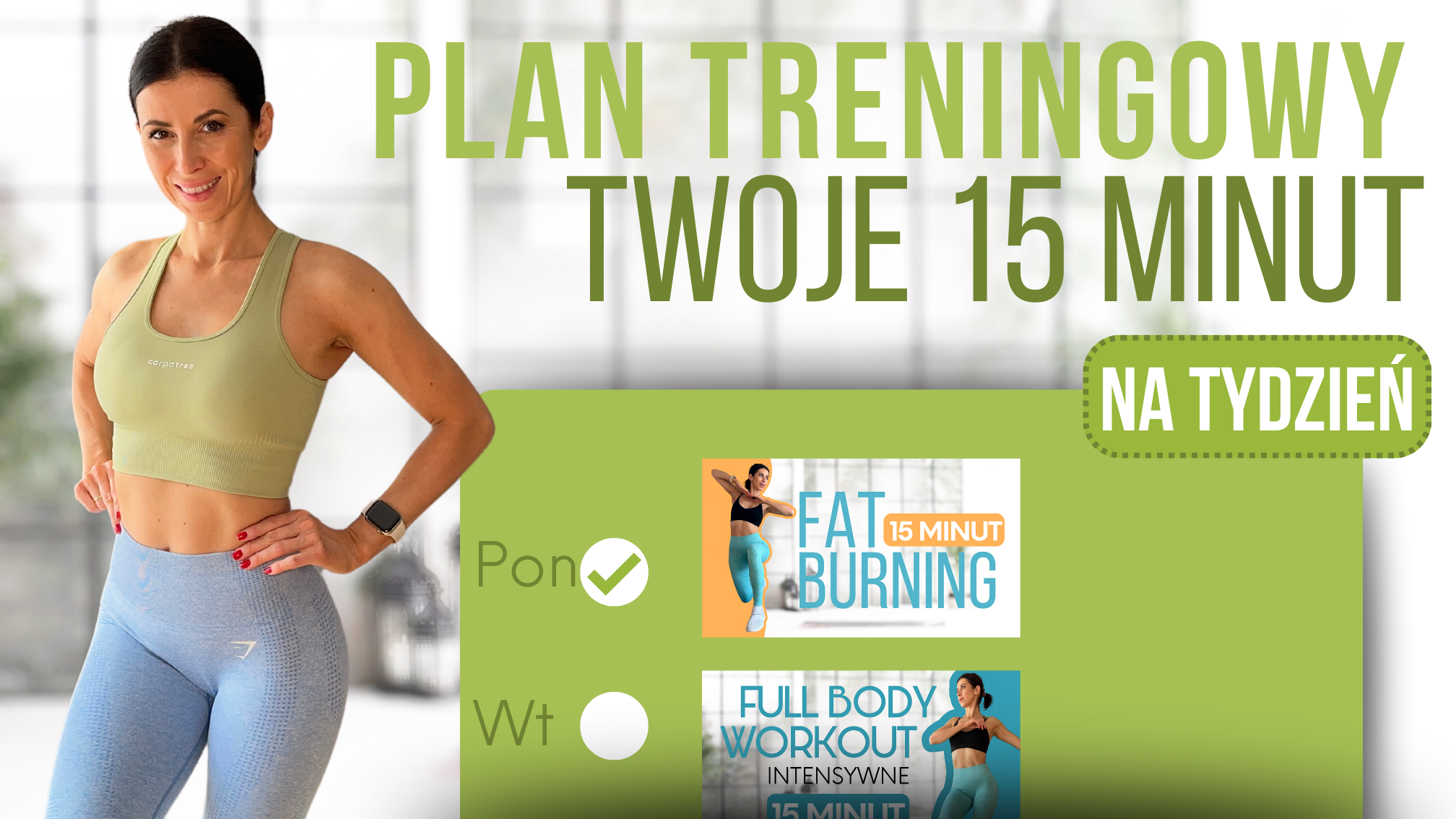 Tygodniowy plan treningowy - TWOJE 15 MINUT