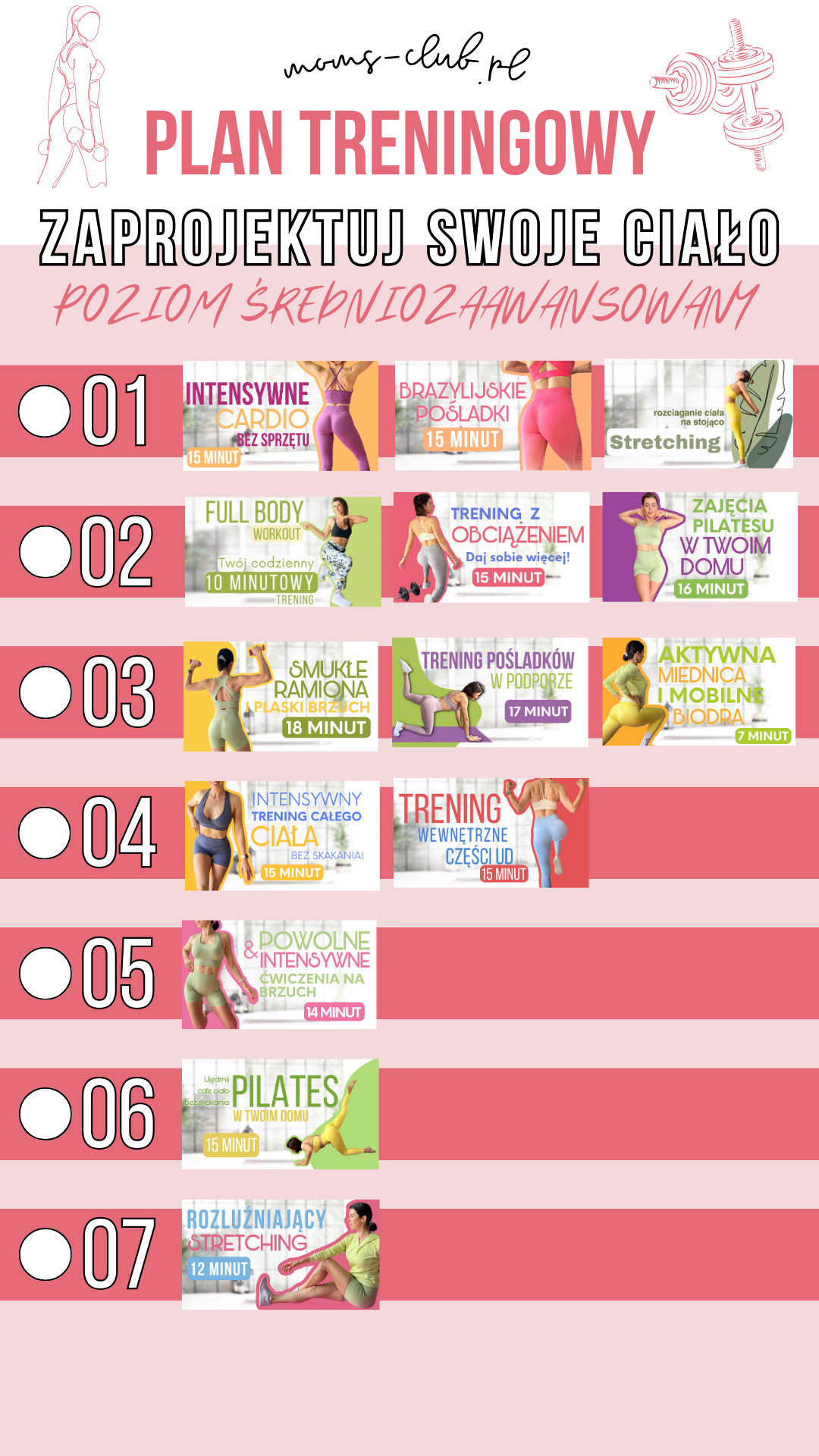 Tygodniowy plan treningowy - ZAPROJEKTUJ SWOJE CIAŁO